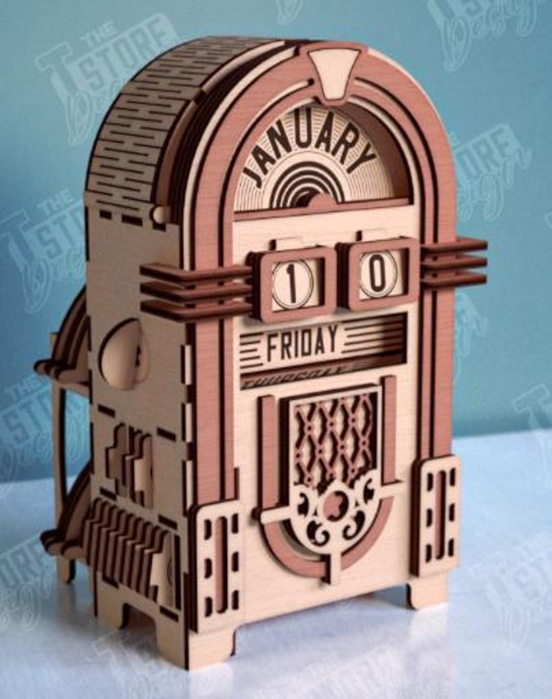 3d Wooden Puzzle Jukebox Calendar, Calendar, Jukebox Calendar, DIY - Etsy