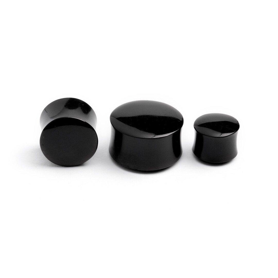 Black Agate Plugs Double Flare Stone Plugs Ear Gauges Sizes Etsy Black Agate Plugs Double Flare Stone Plugs Ear Gauges Sizes Etsy