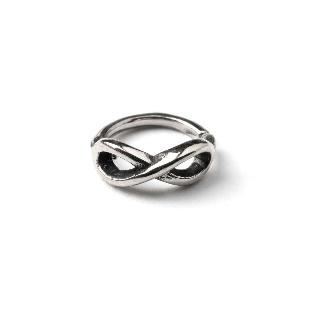 Sterling Silver Infinity Symbol Piercing Ring Size 1.2mm 16g, Fit as ...
