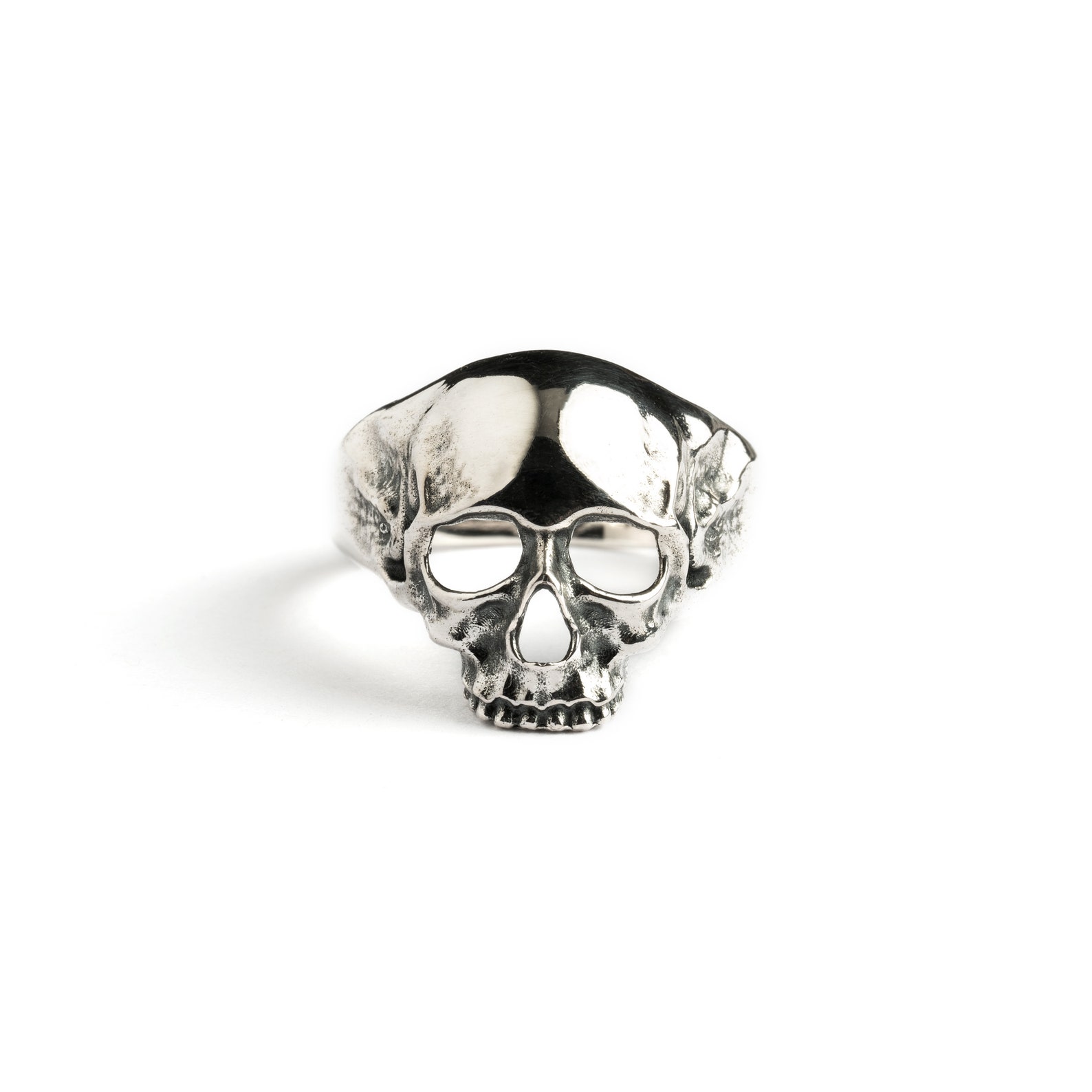 Sterling Silver Chunky Hand Made Skull Ring Finely Detailed - Etsy