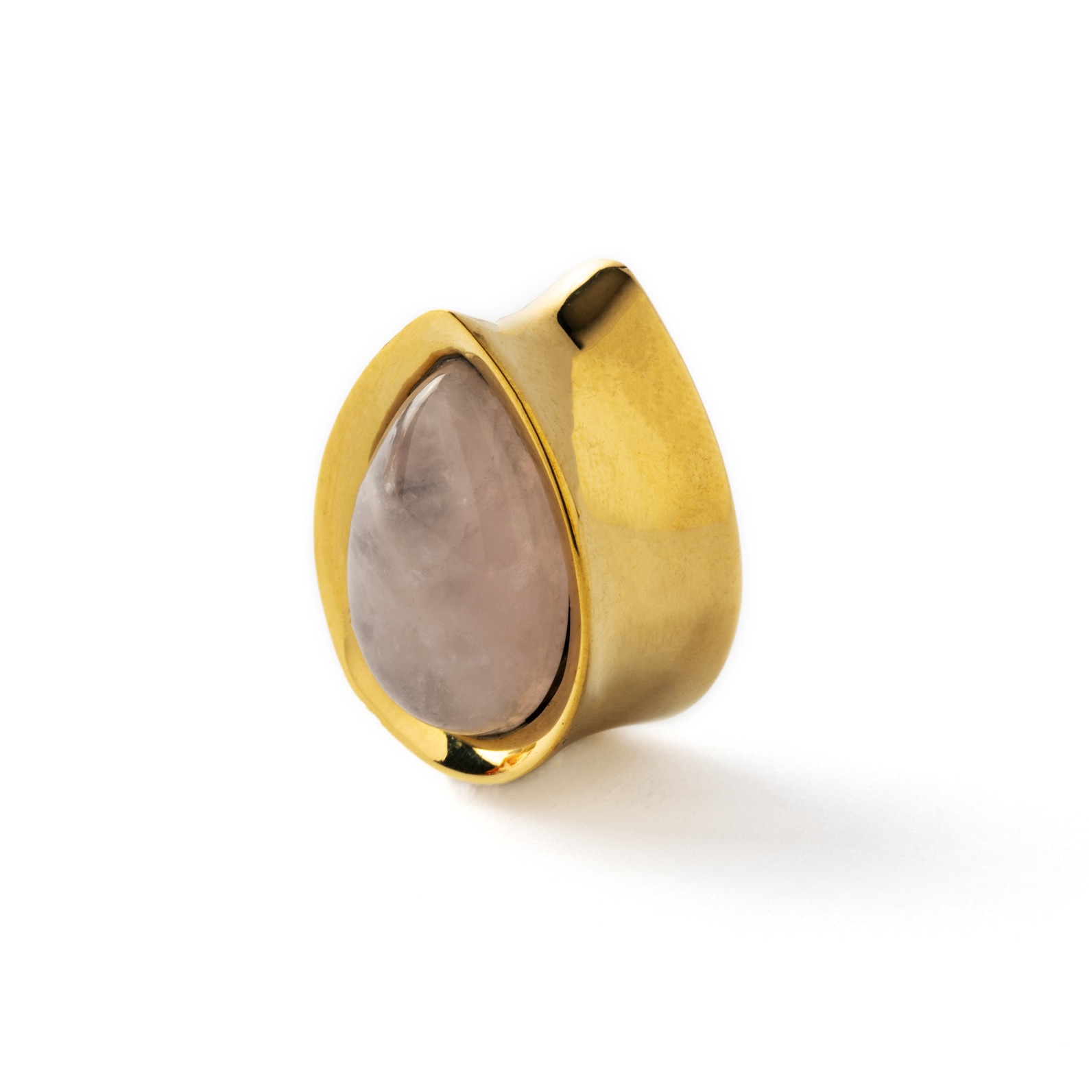 Regalia Drop Plugs With Rose Quartz, Plug Earrings for Stretched Ears ...