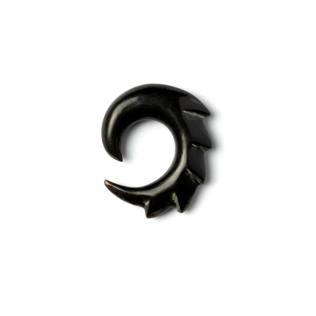 Buy Black Gauge Earrings for Stretched Ears, Organic Ear Stretchers 3mm ...
