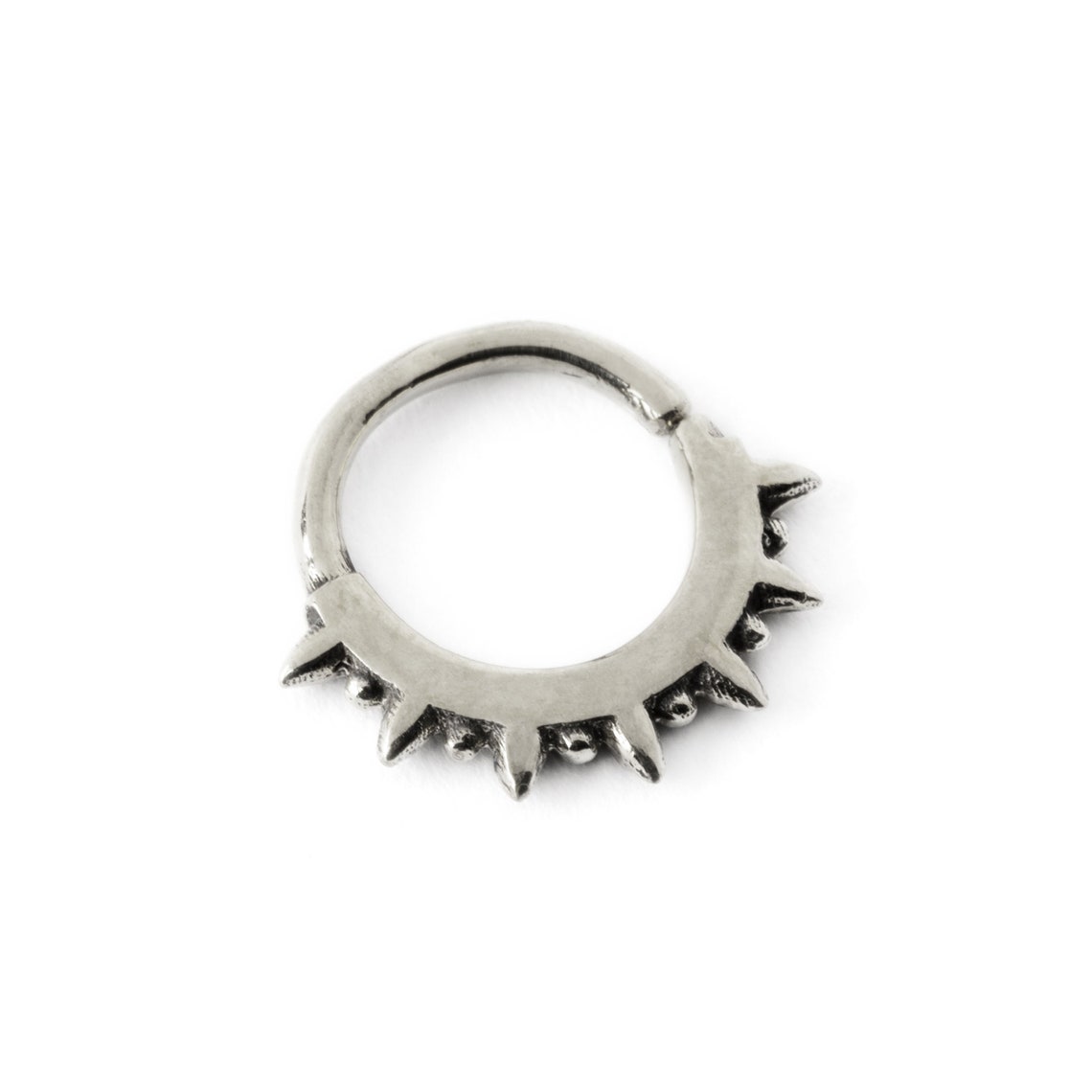 Shani Silver Septum, Spiky Edgy Piercing Ring 1.2mm/16g, 6mm, 8mm for ...