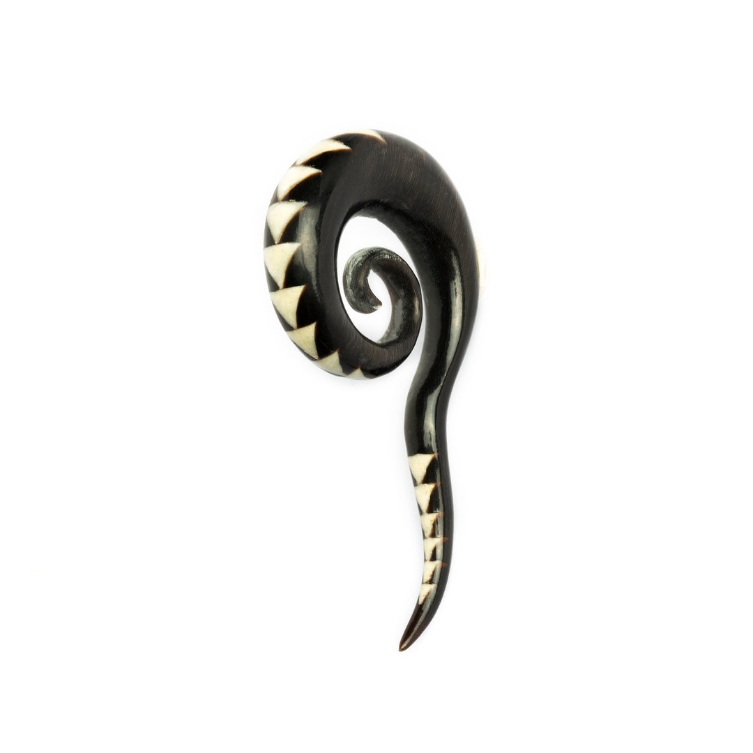 Chevron Spiral Ear Gauges, Taper Gauge Earrings for Stretched Ears 4mm ...