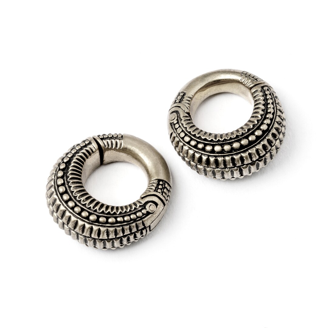 Pele Ear Weights Hoops, Hoop Hangers for Stretched Ears 4mm (6g) Ear ...