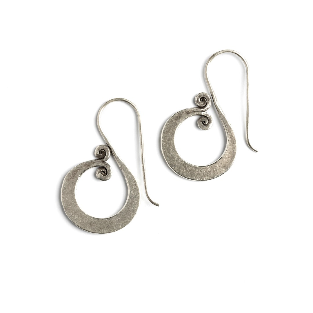 Tribal Silver Fishtail Earrings 95% Hill Tribe Silver Earrings ...