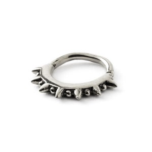 Shani Silver Septum, Spiky Edgy Piercing Ring 1.2mm/16g, 6mm, 8mm for ...