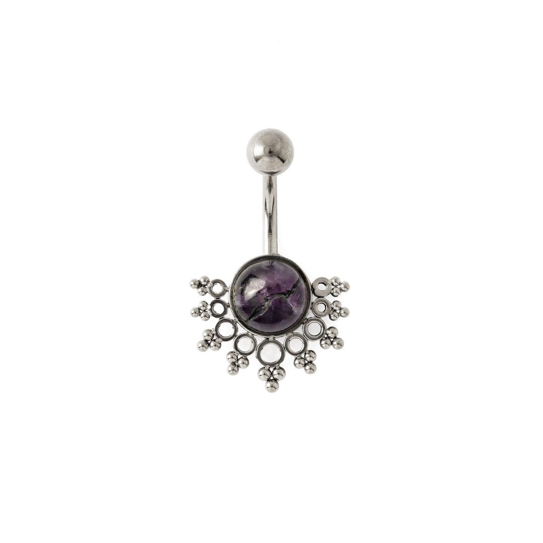 Tarita Amethyst Belly Bar, 316L Surgical Steel Belly Button Ring, Belly ...