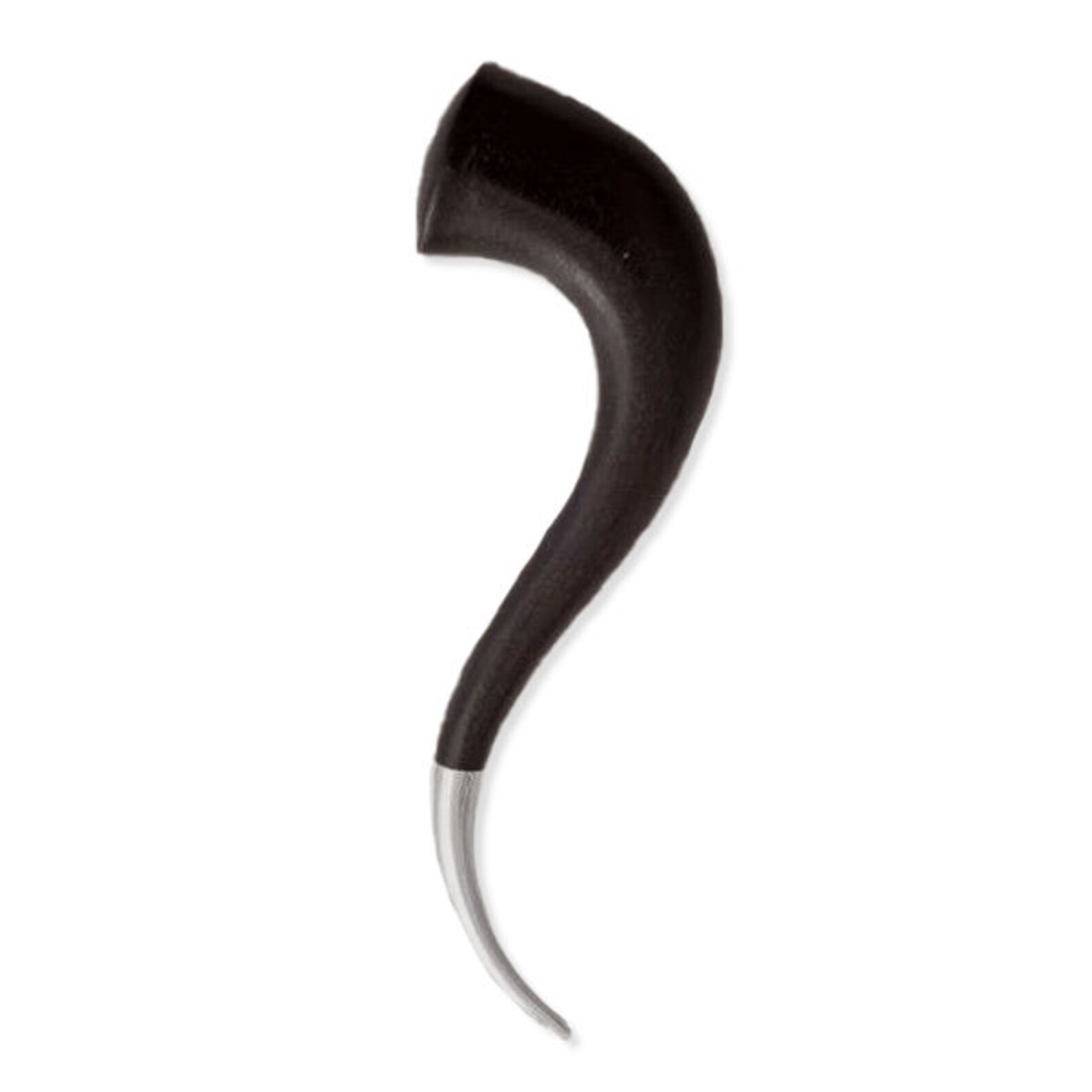 Black Ear Stretcher With Silver Tip Hooks Gauge Earrings - Etsy