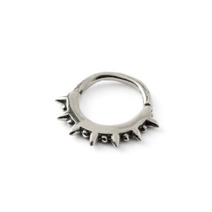 Shani Silver Septum, Spiky Edgy Piercing Ring 1.2mm/16g, 6mm, 8mm for ...