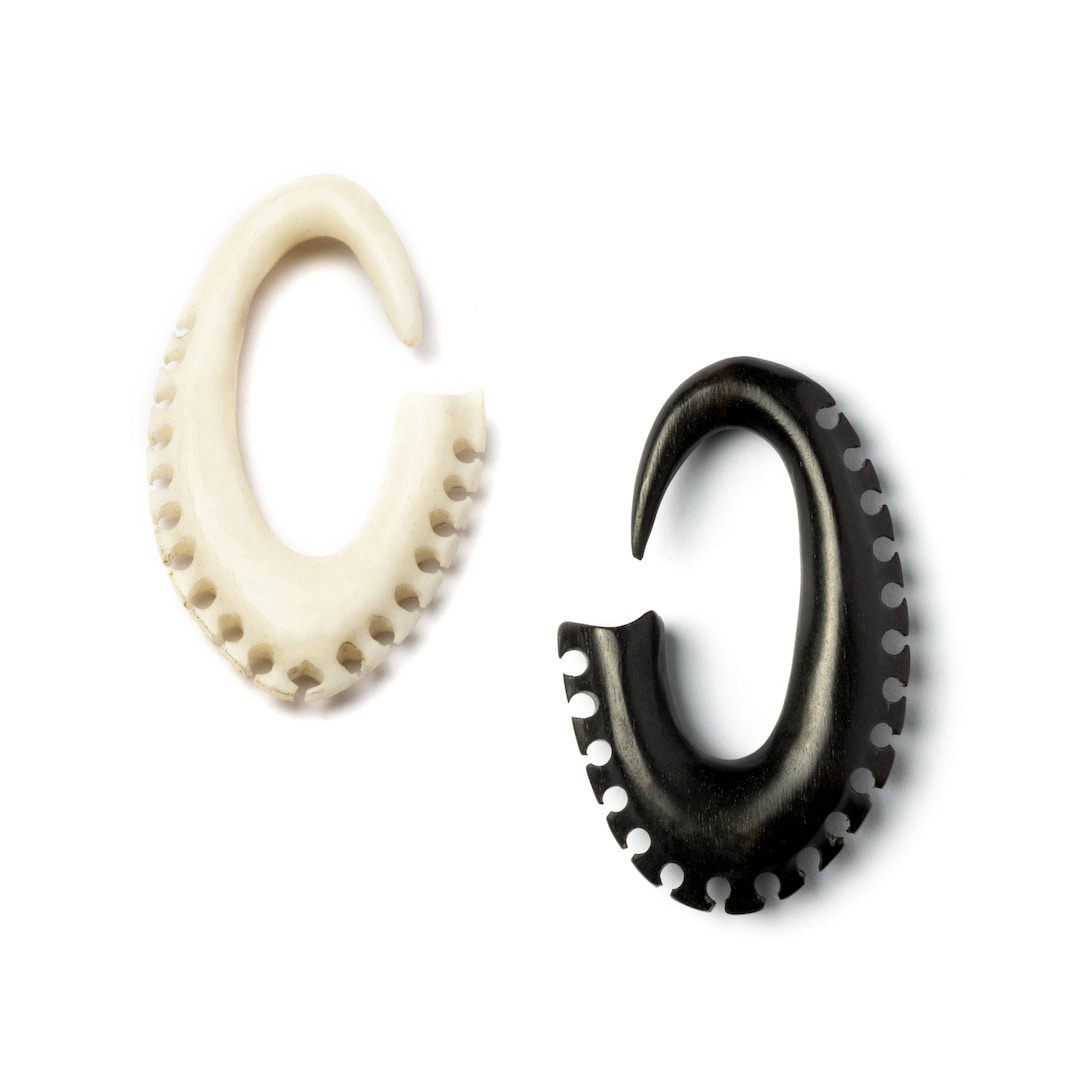 Tribal Ear Stretchers, Hoop Hanger Gauge Earrings for Stretched Ears ...