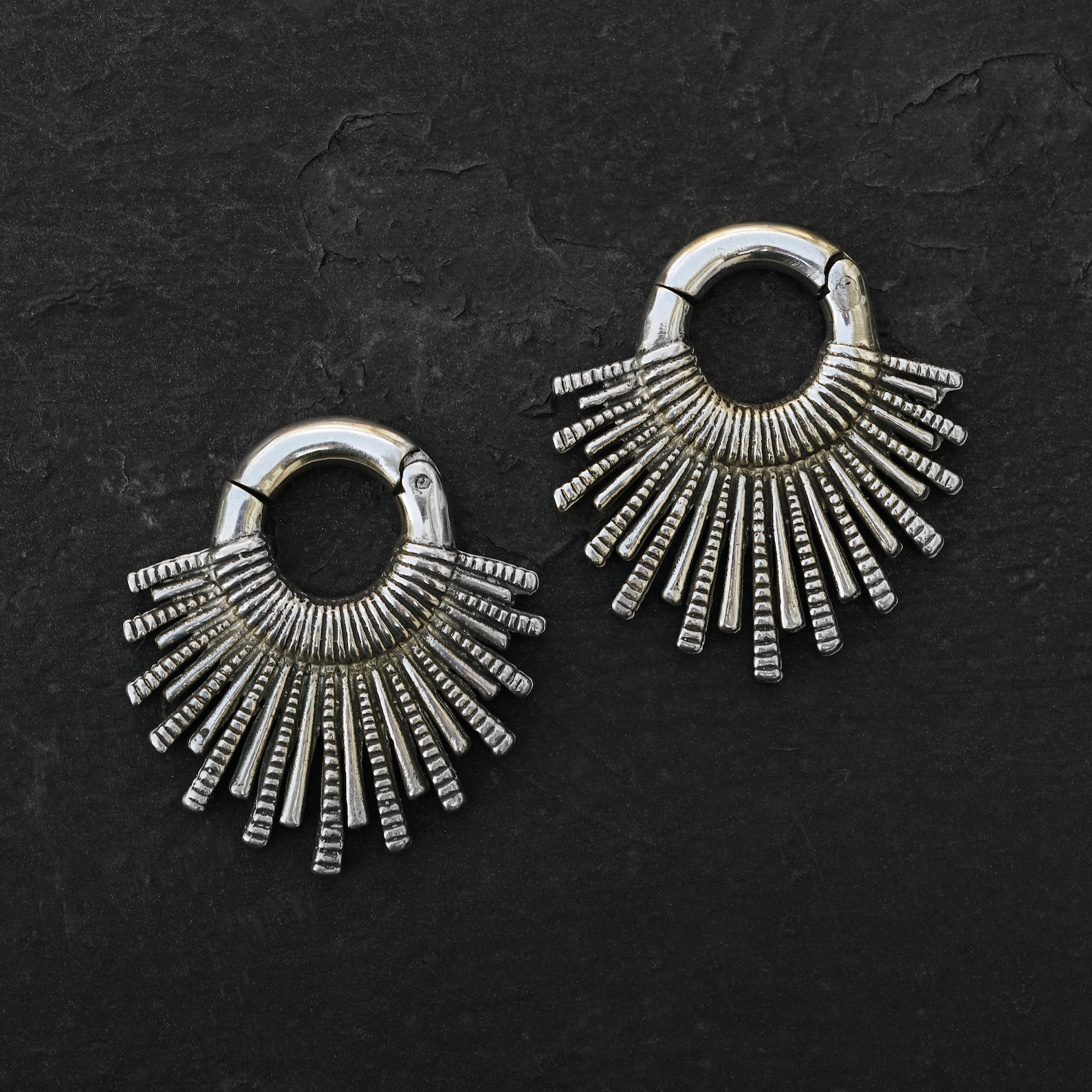 Sun Hoop Hangers, Ear Weights Hoops for Stretched Ears 12g, 6g Ear ...