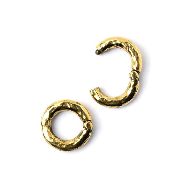 Golden Afghan Ear Weight Hoops, Ear Weights Hangers for Stretched Ears ...