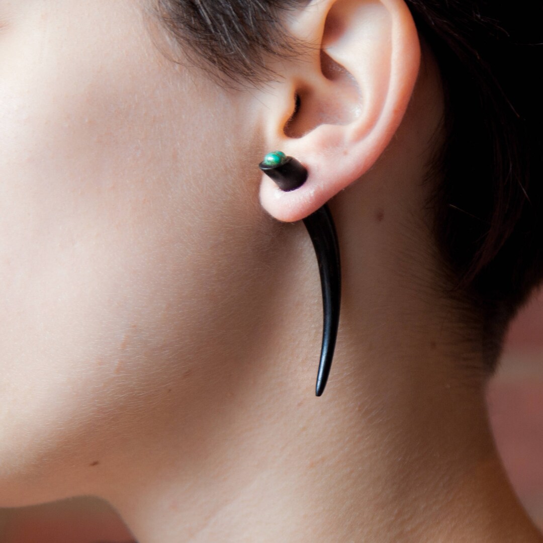 Wood and Turquoise Ear Stretchers,stretching Earlobes,gauge Earrings ...