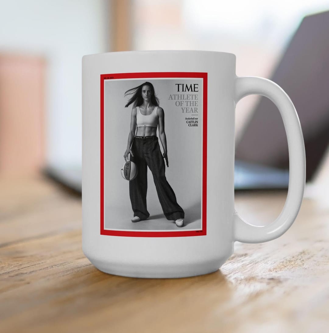 Caitlin Clark Coffee Mug, Caitlin Clark Time Magazine Mug, Coffee Mug ...