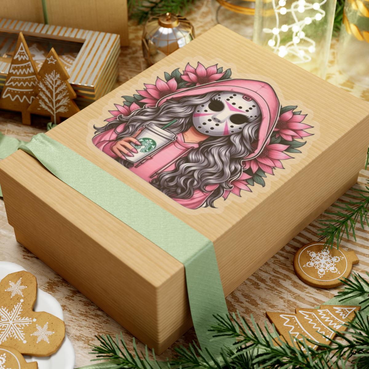 Pink Slasher Girl Stickers, Horror Decal, Creepy Laptop Decal, Cute ...