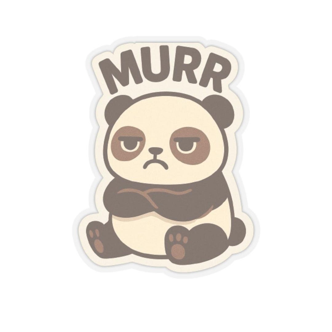 Cute Panda Murr Kiss-cut Stickers, Laptop Decals, Journals ...