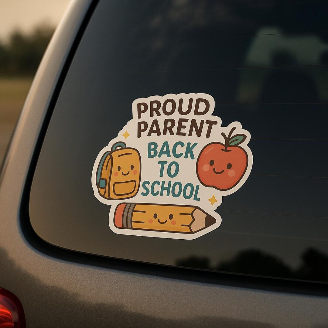 Proud Parent Back to School Stickers, Cute Family Stickers, Kids School ...