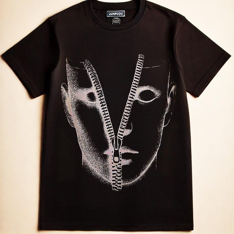 Surreal Zipper Face Art | Creepy Aesthetic Digital Download | Dark ...