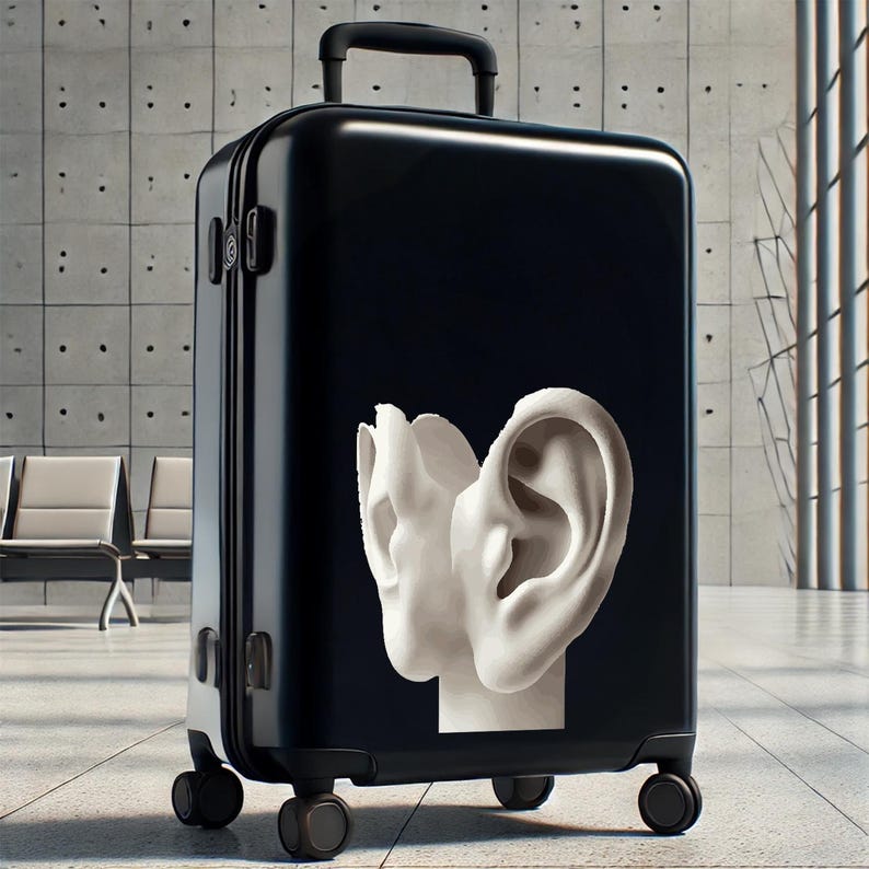 Surreal Ear Sculpture Digital Art - Abstract Body Parts Wall Print ...