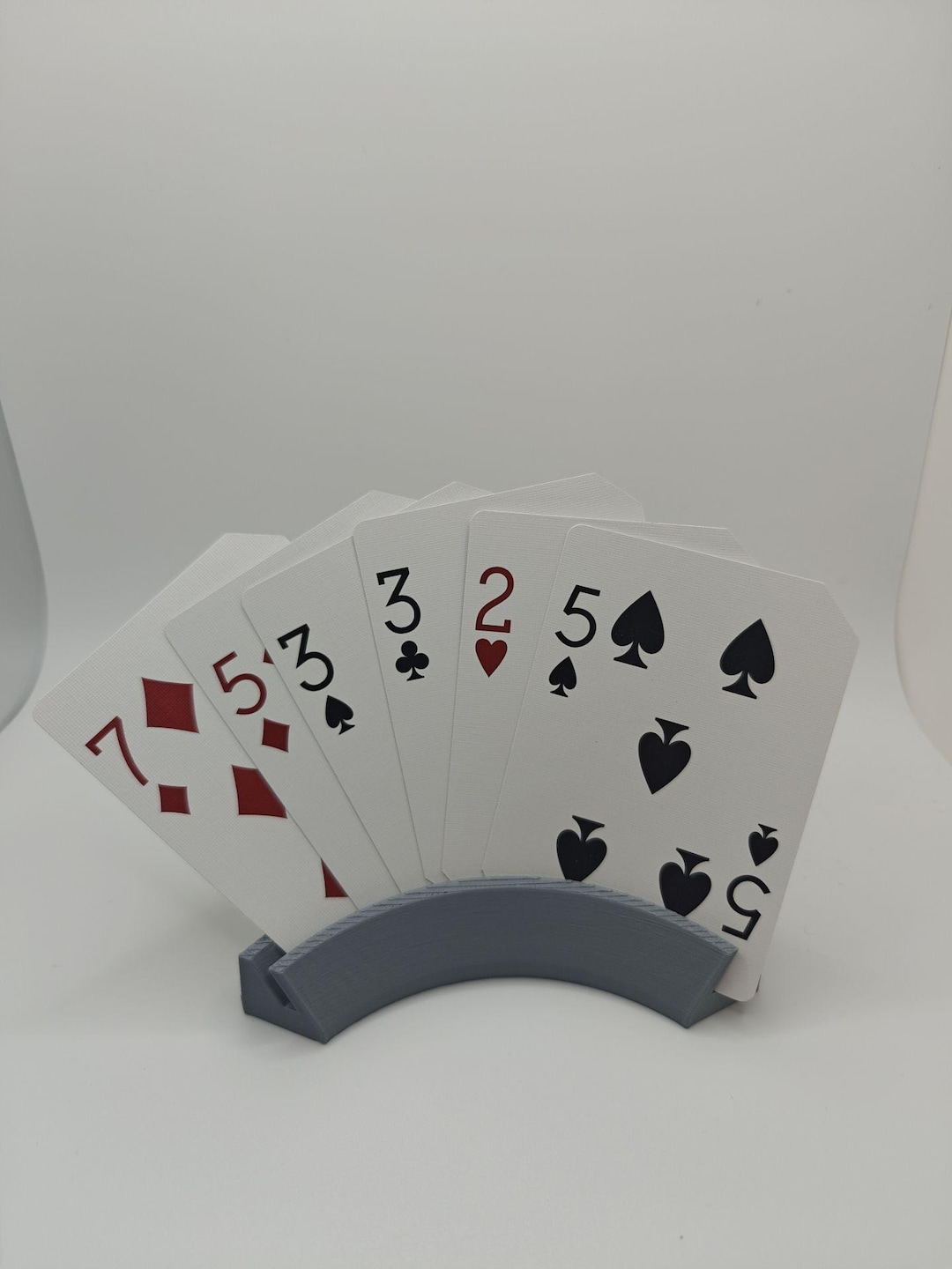3D Printed Playing Card Holder: Curved Hands-free Rack - Etsy
