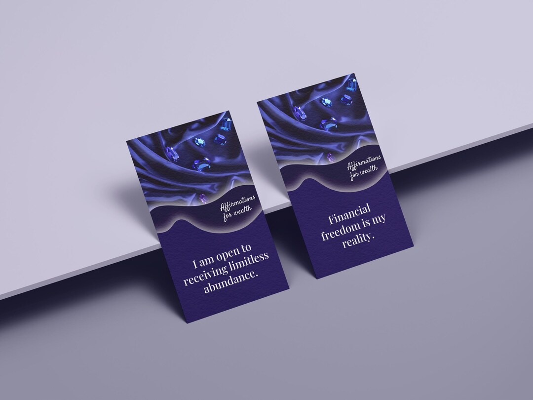 Wealth Affirmation Cards Printable 30 Pieces Printable Cards Wealth ...