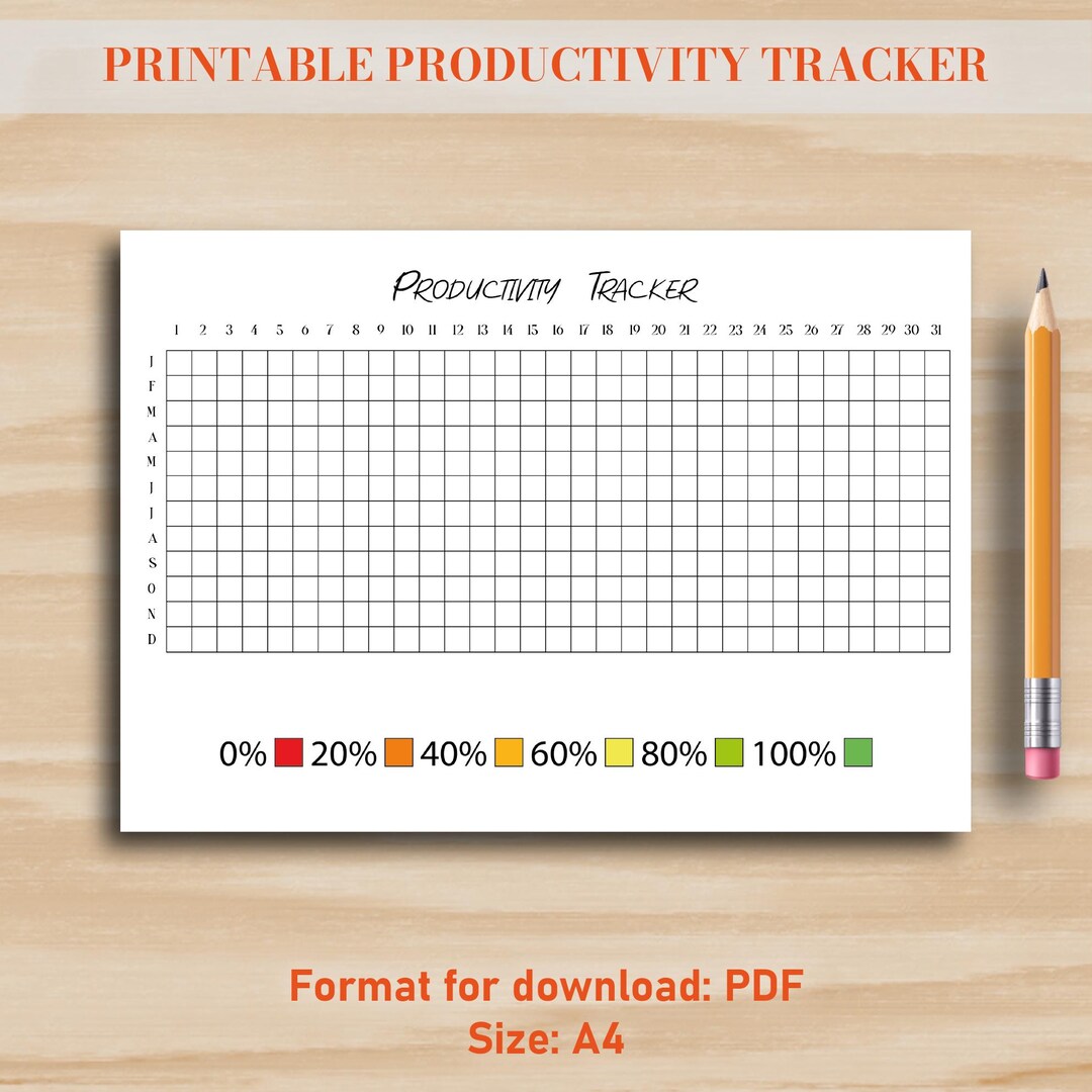 Productivity Tracker PRINTABLE Journal Page Productivity Planner Page ...