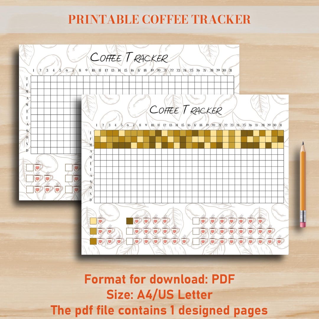 Printable Coffee Tracker | Coffee Tracker – Printable Coffee ...