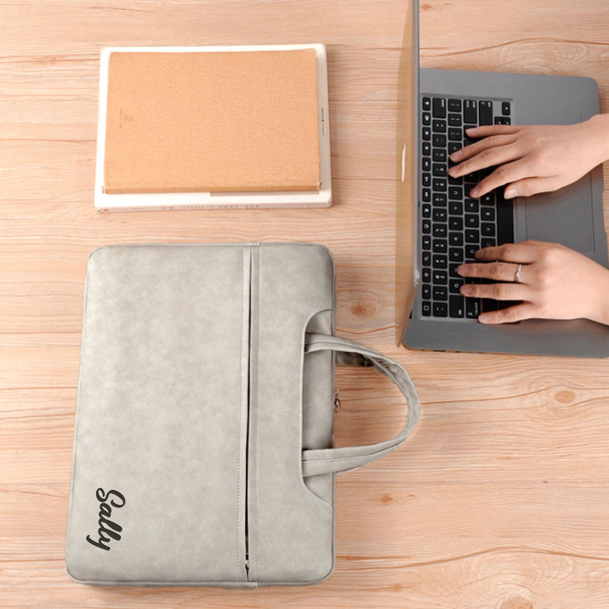 Personalized 15.6" Leather Laptop Bag,custom Name Laptop Bag,leather ...