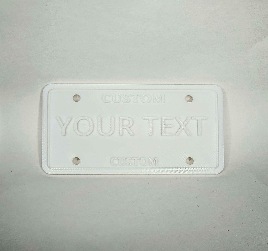 Custom Miniature License Plate, Desk Topper, Bike Sized License Plate ...