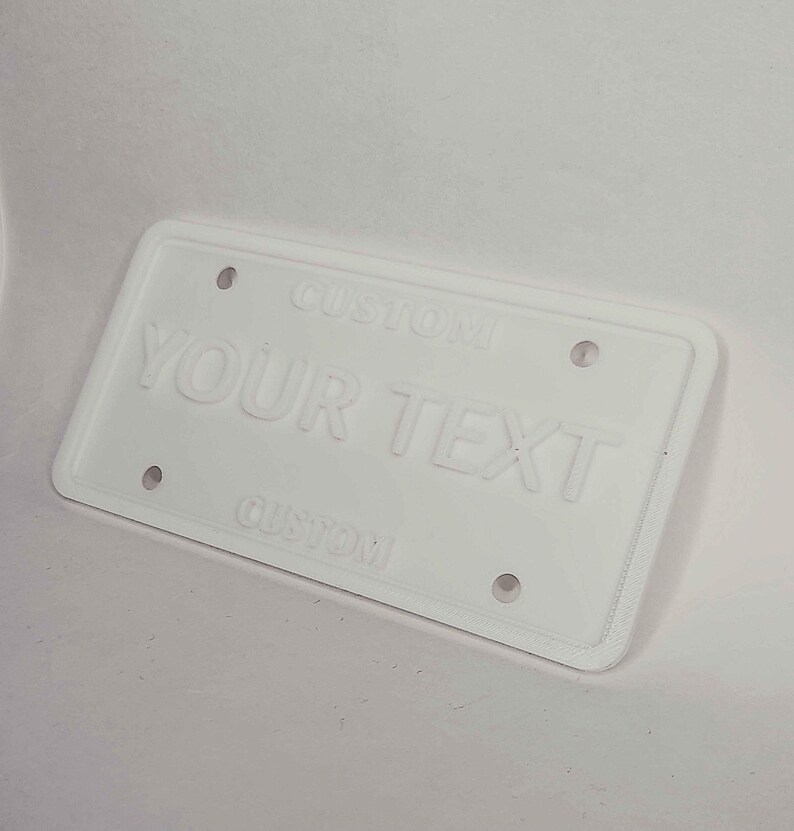 Custom Miniature License Plate, Desk Topper, Bike Sized License Plate ...