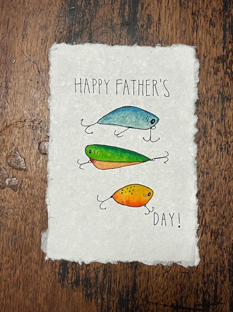 Fishing Lure Father’s Day Card. - Etsy