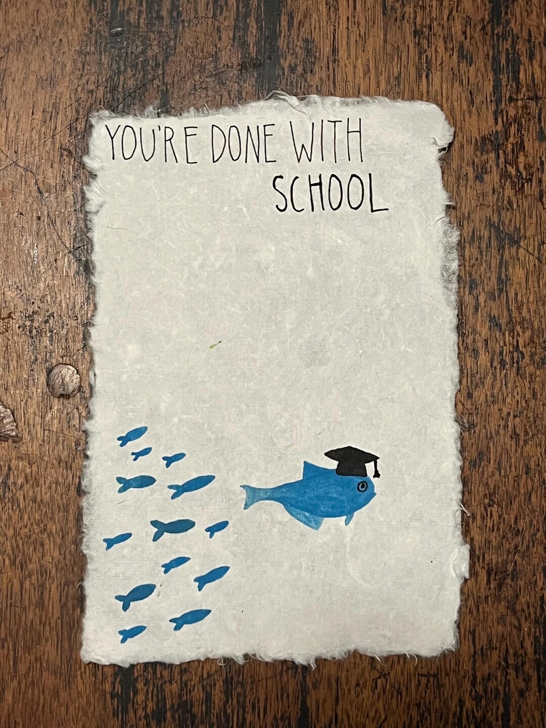 School of Fish Graduation Watercolor Card. - Etsy