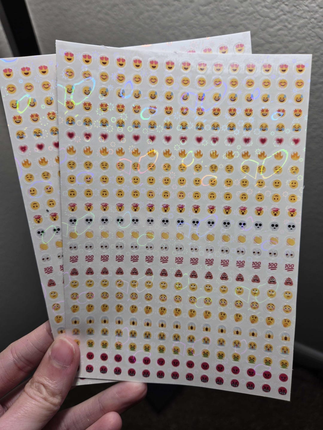 Emoji Annotation Stickers - Holographic Emoji Stickers - Bullet Journal ...