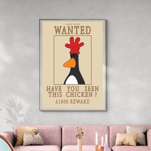 Feathers Mcgraw Wanted Poster - Etsy