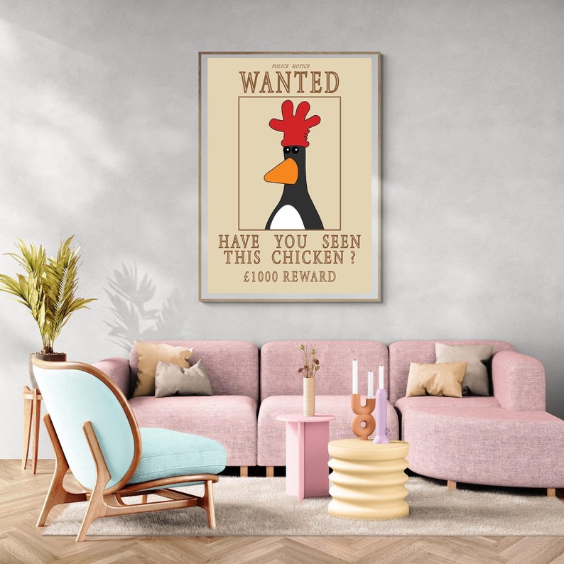 Feathers Mcgraw Wanted Poster digital Download - Etsy