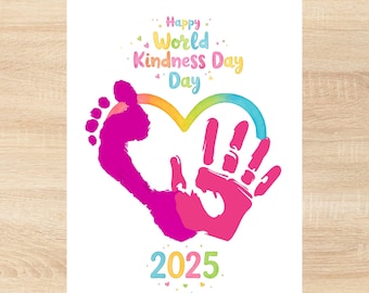 Happy World Kindness Day 2025 Handprint Footprint Craft, Kindness ...