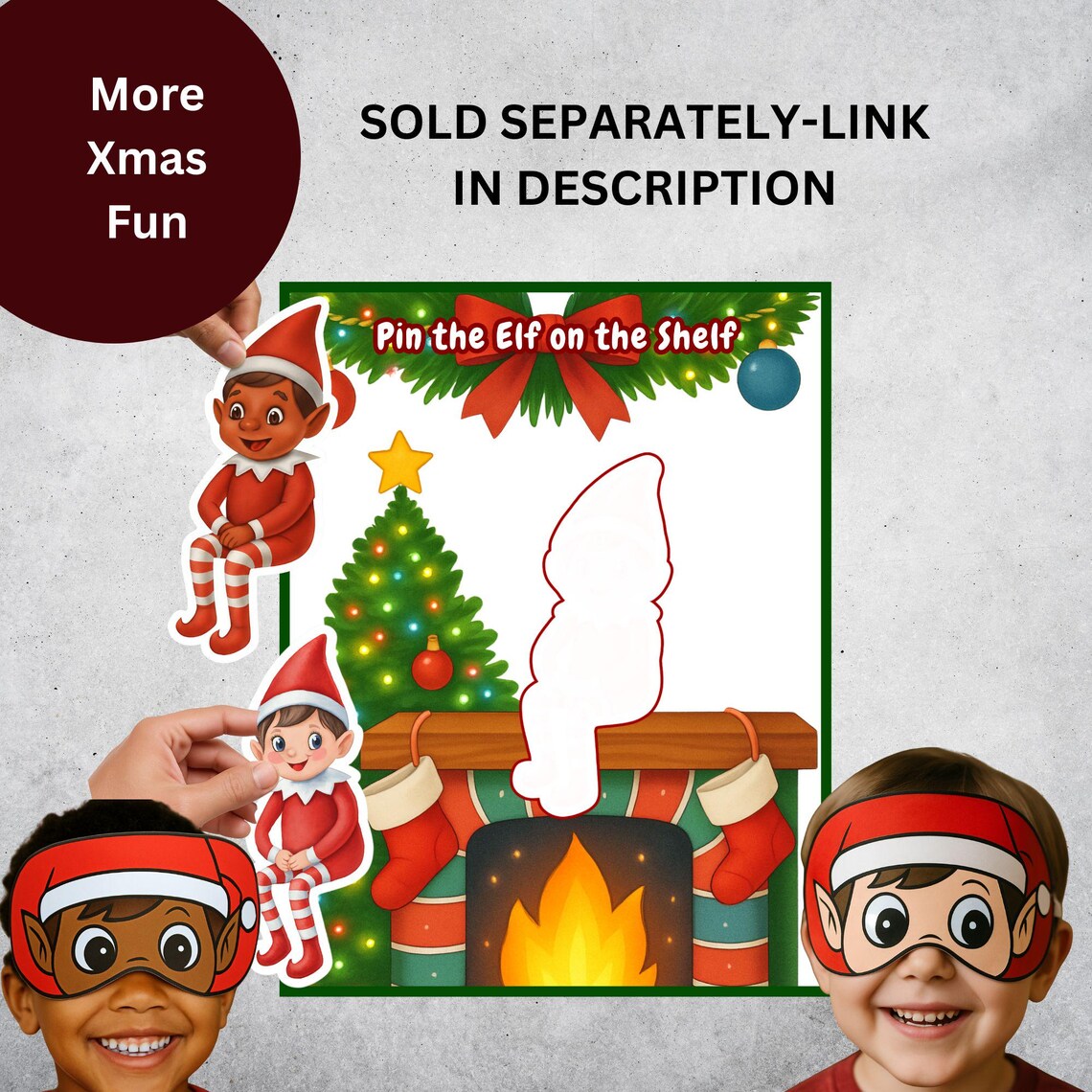 Christmas Elf Handprint Craft Printable Template - Etsy