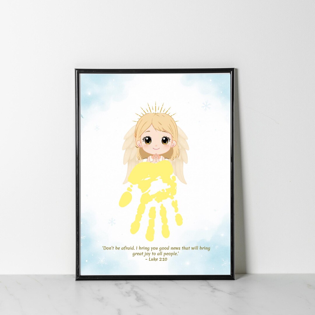 Christmas Handprint Craft, Christmas Handprint Angel, Christian Bible ...