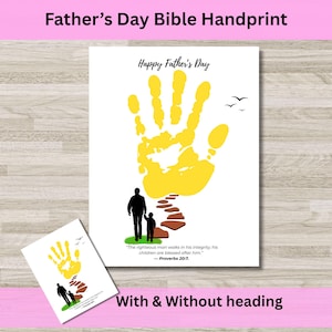 Father’s Day Bible Handprint Craft for Kids | Christian Dad Gift ...