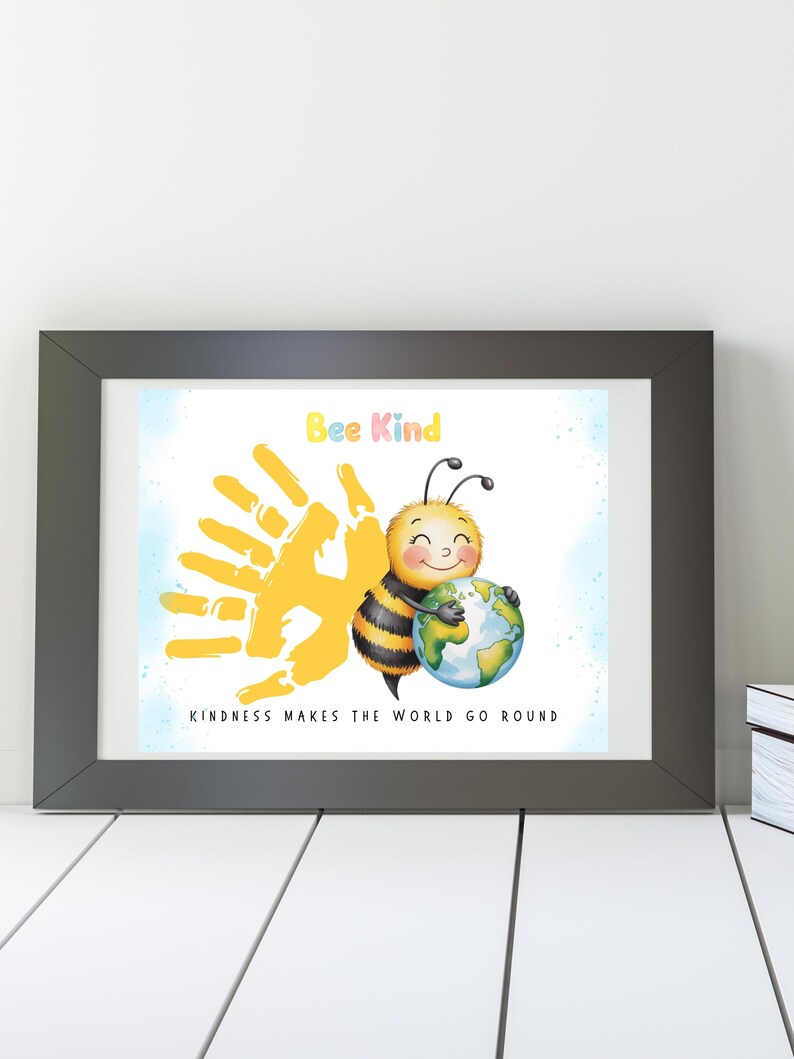 Bee Kind Handprint Art, Kindness Crafts for Elementary, World Kindness ...