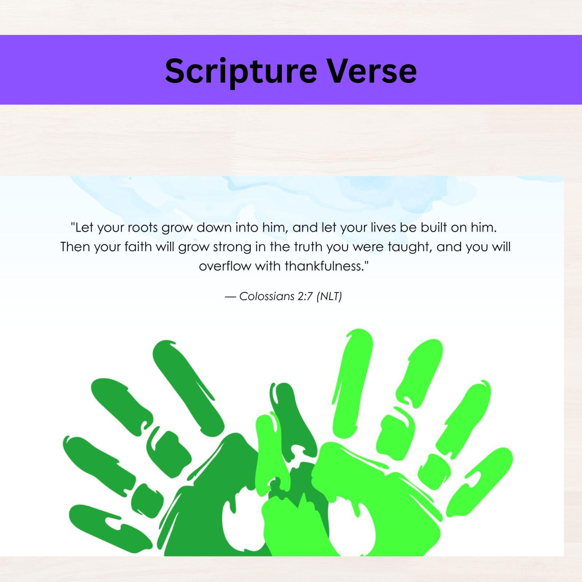 Bible Verse Handprint Tree Art: Christian Sunday School Craft (PDF ...