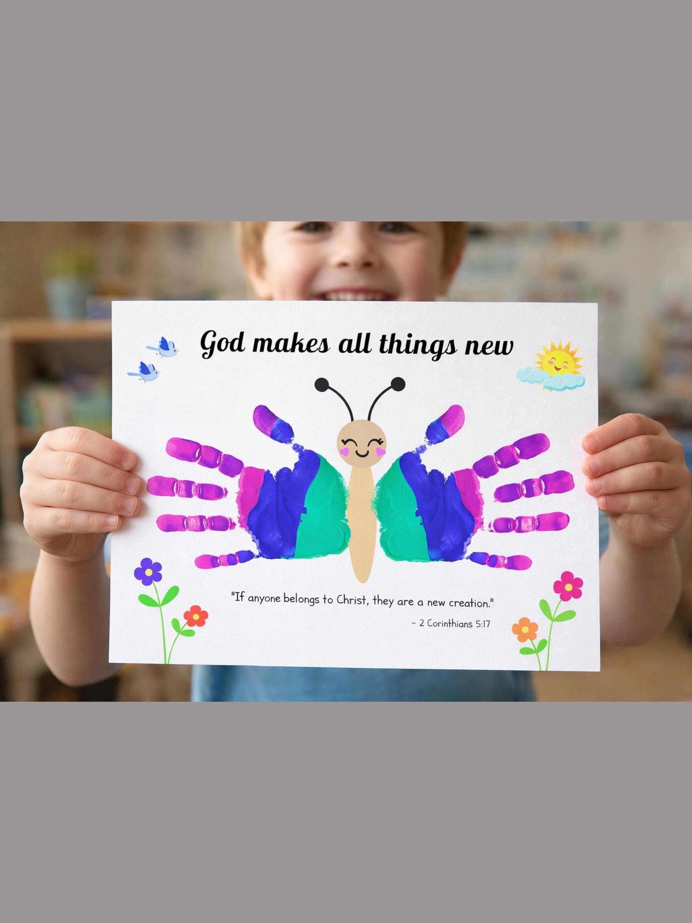 Butterfly Bible Verse Handprint Art: Kids Craft (digital Download) - Etsy