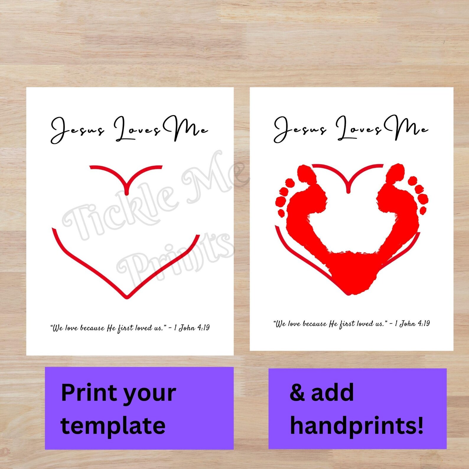 Bible Verse Footprint Craft for Kids – Christian Handprint Footprint ...