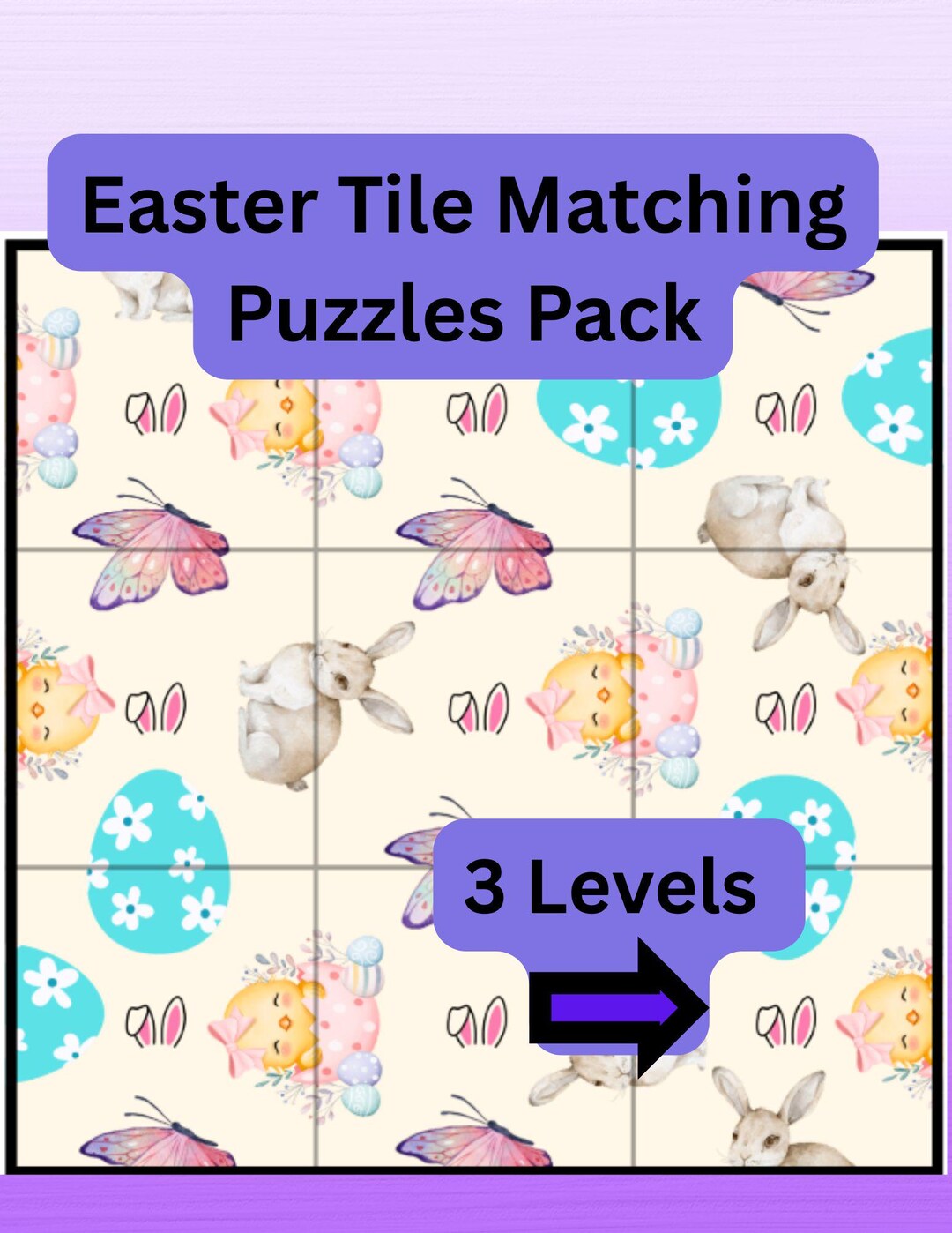 Easter Puzzle for Kids| Printable Easter Gift Logic Activity Game |edge ...