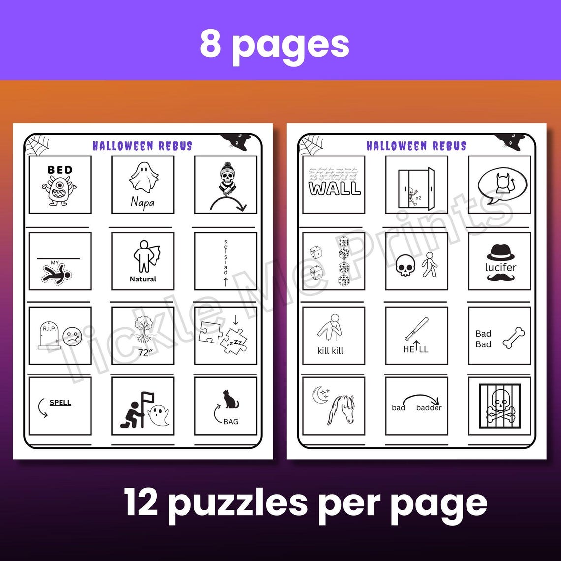 Halloween Dingbats, Halloween Rebus Picture Puzzles, Halloween Brain ...