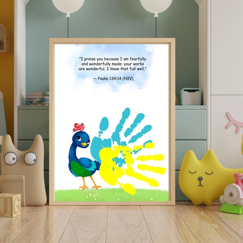 Handprint Craft, Bible Verse Handprint Art Printable, Sunday School ...
