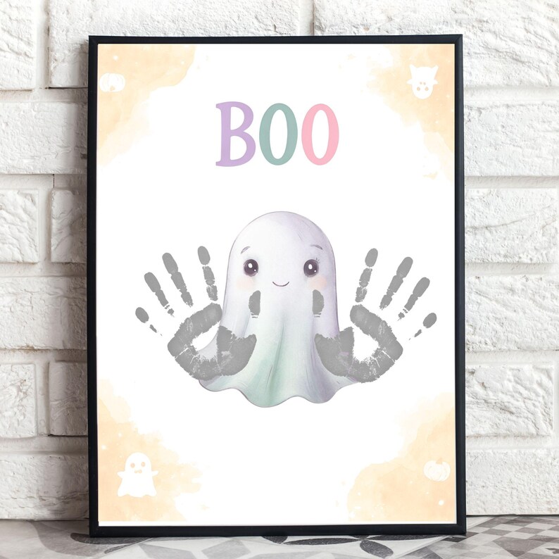 Halloween BOO Handprint Craft: Fun Kids Activity (digital Download - Etsy