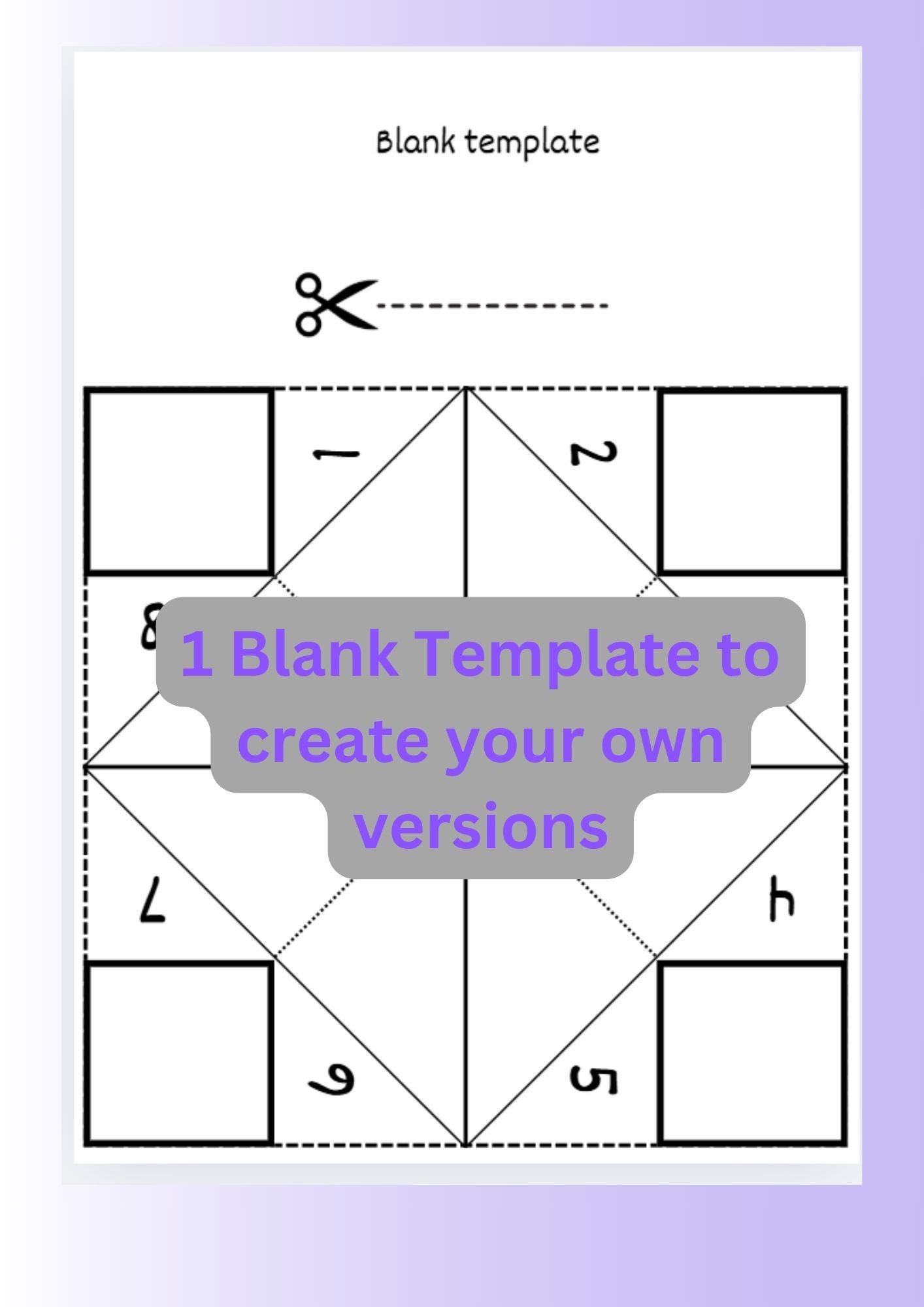 LENT Printable Cootie Catchers Kids Paper Game| Christian Fun DIY ...