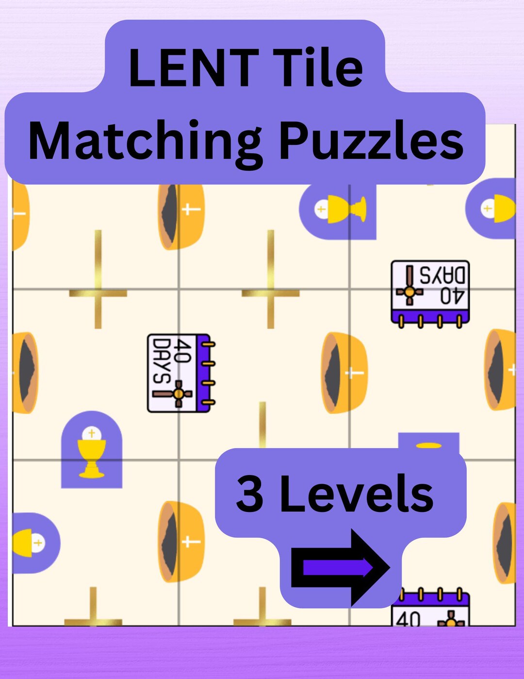 LENT Kids Activity Puzzle| Printable Christian Kids Scramble Square ...